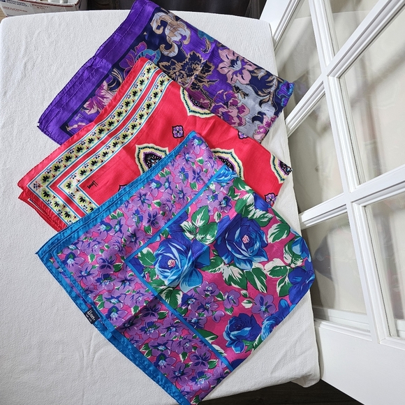 Honey | Accessories | Vtg Honey Japanese Silk Scarves Neckerchief ...